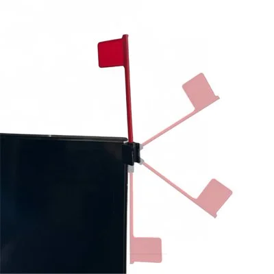 Laptop Flip Flag 2 Pack Red — Deskflags│Vibrant Plastic Alert Flags For ...