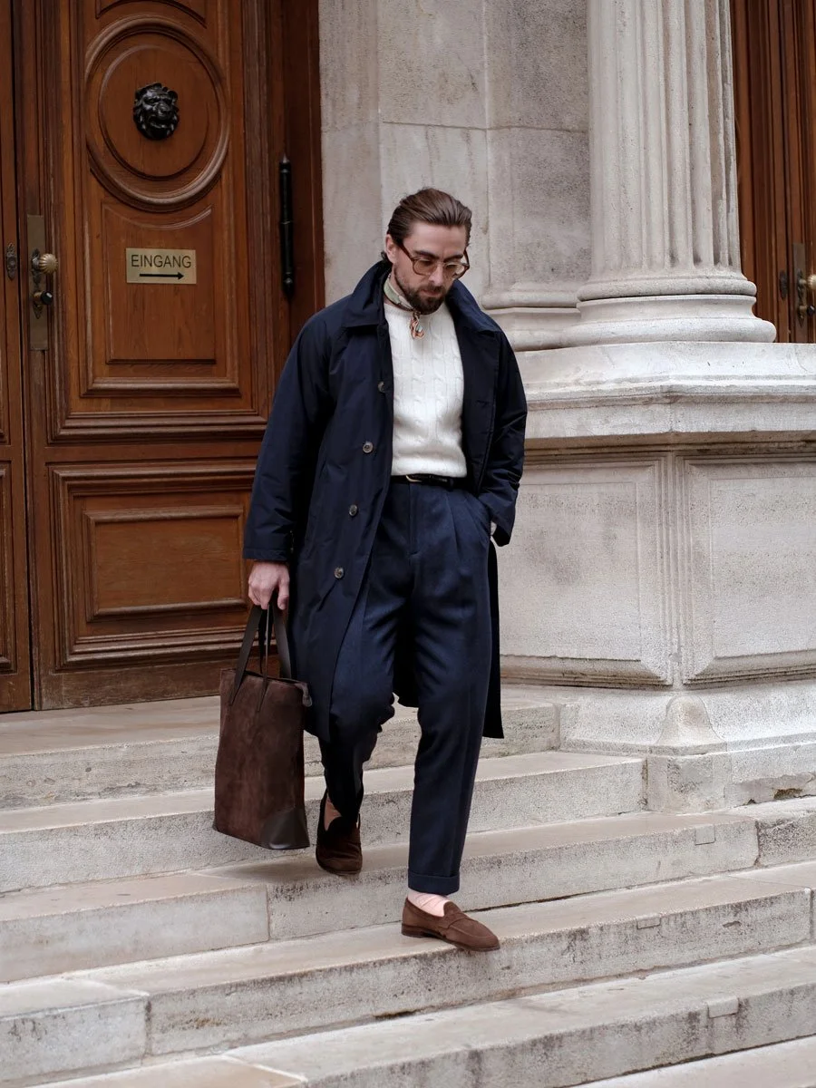Mac Coat - Navy on Navy — Outfit Narrative