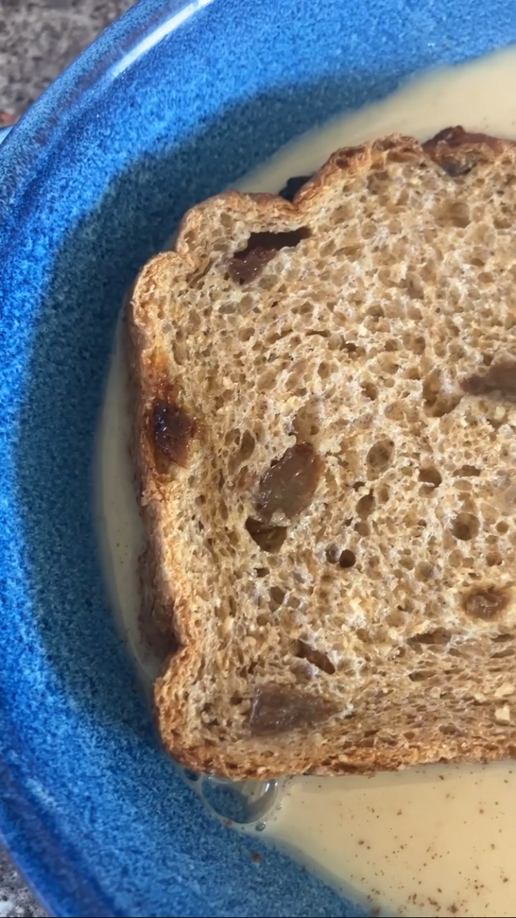 Raisin Bread French Toast with Maple Syrup, and Strawberries | A ...