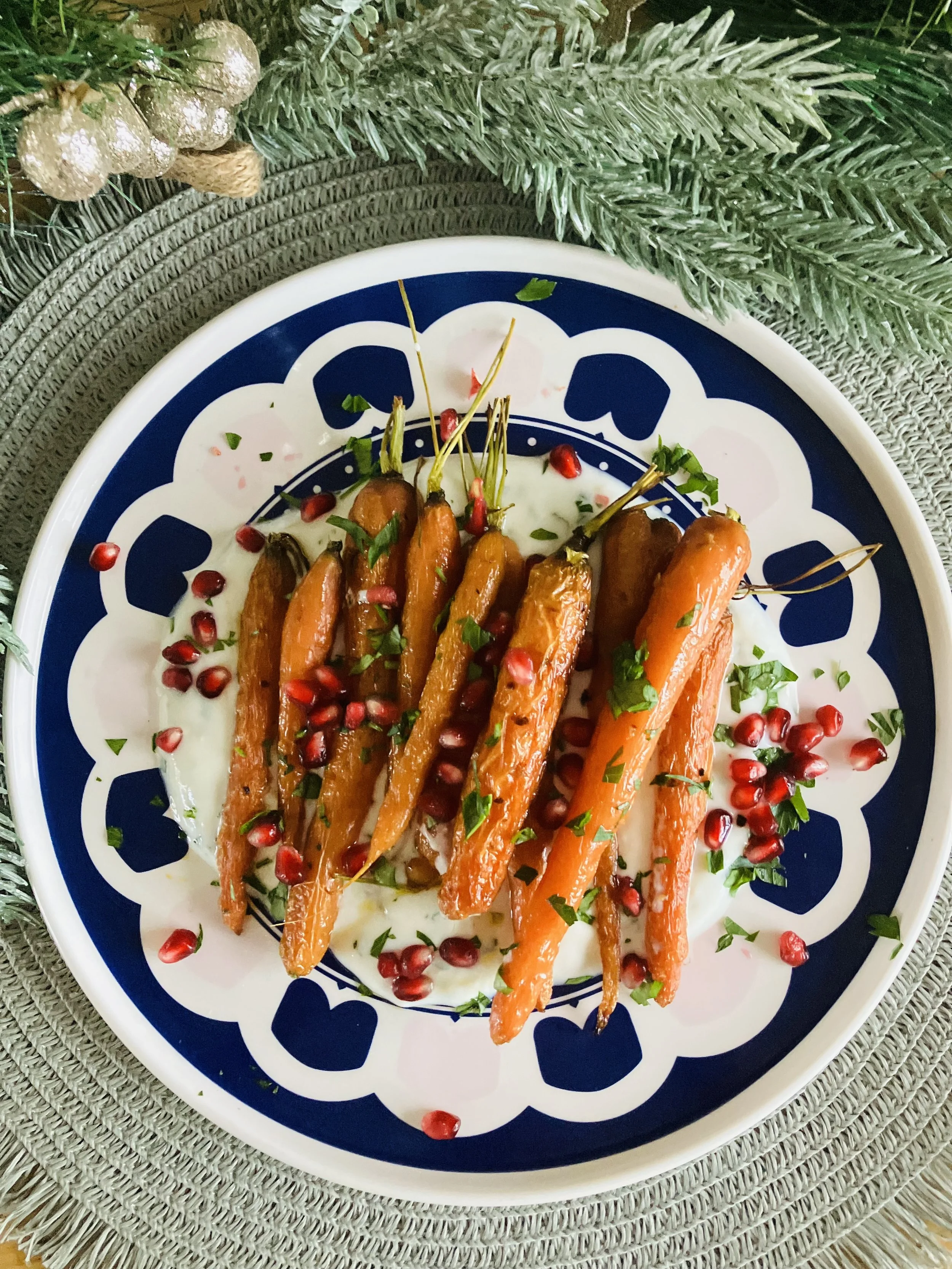 Simple Roasted Carrots with Greek Yogurt, Lemon & Pomegranate – A ...