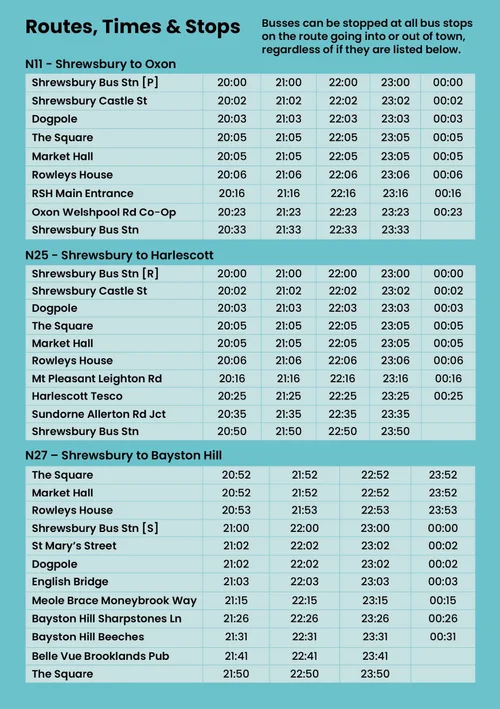 Shrewsbury Night Bus — Shrewsbury Moves