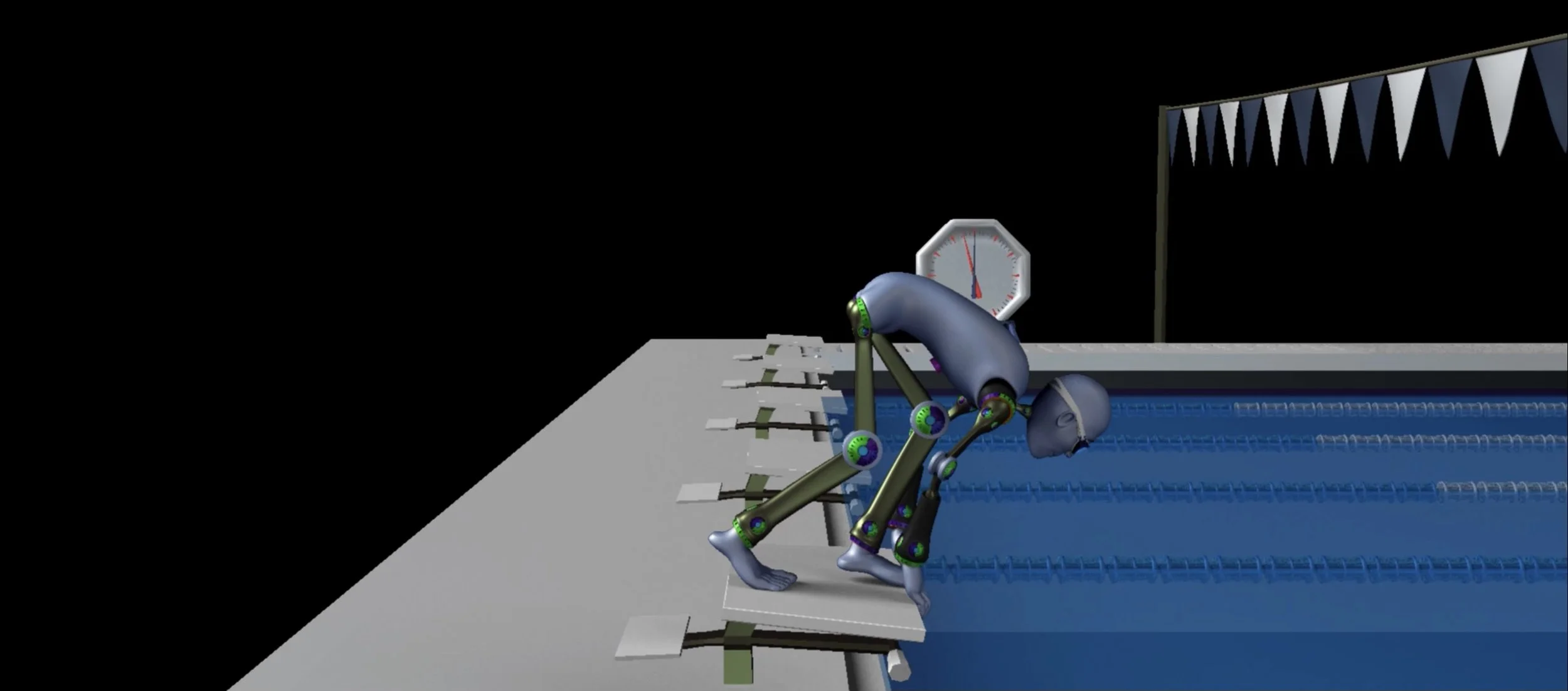 Fluid Mechanics Swimming Avatars