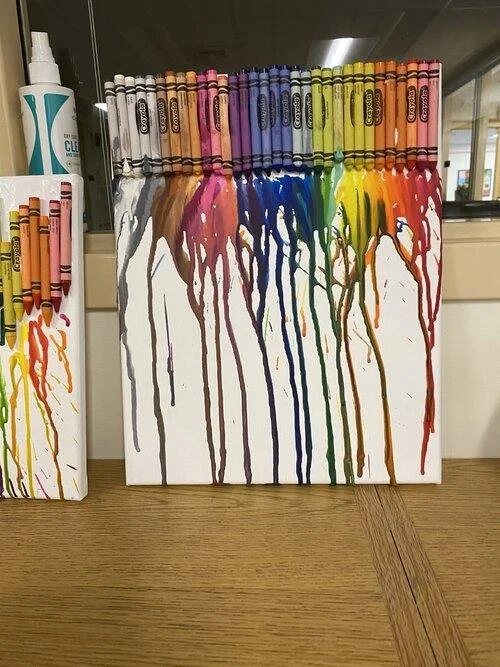How to make melted crayon art on canvas for kids — Art Beat Box