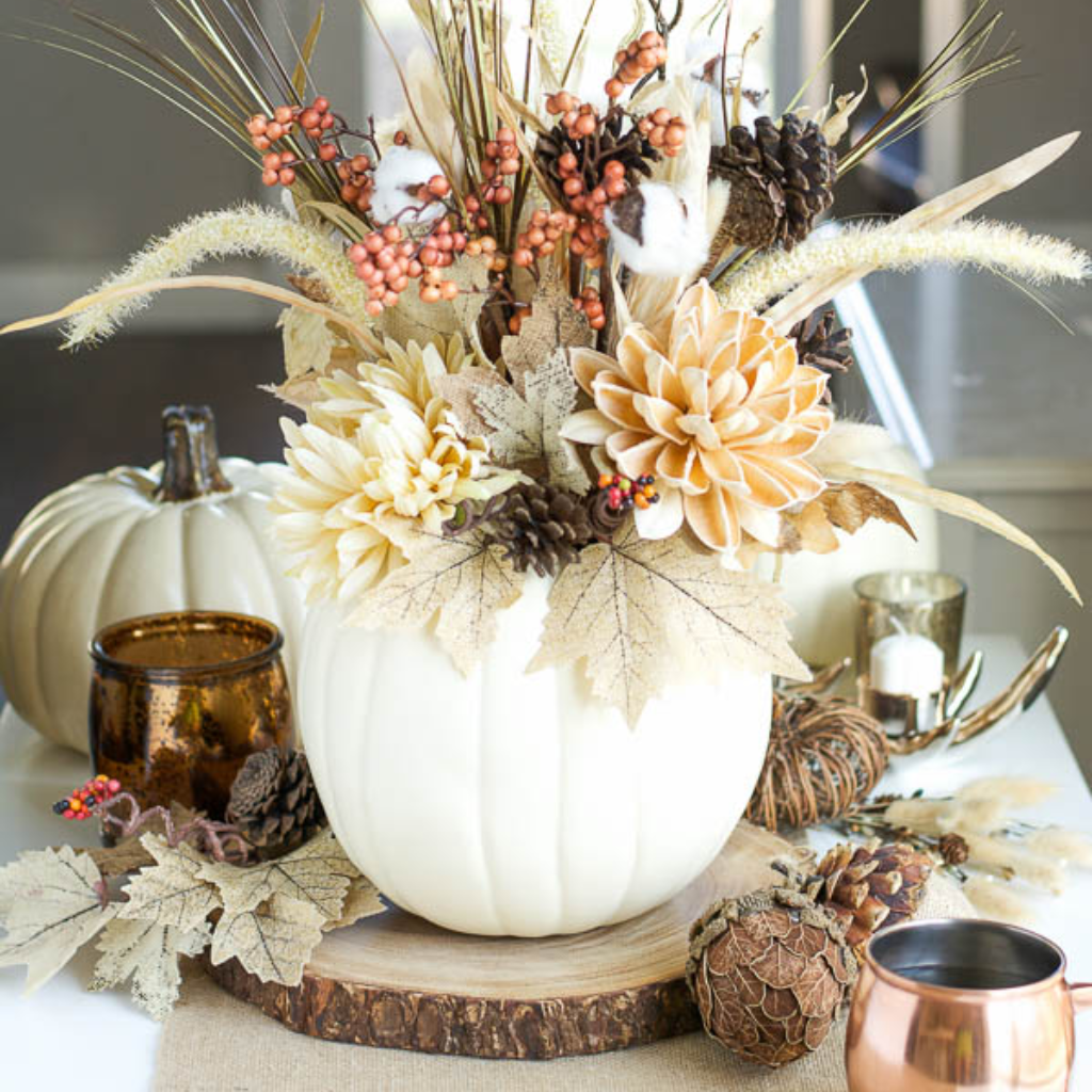 DIY Dollar Store Halloween Decorations: 37 + Foam Pumpkin Makeovers ...