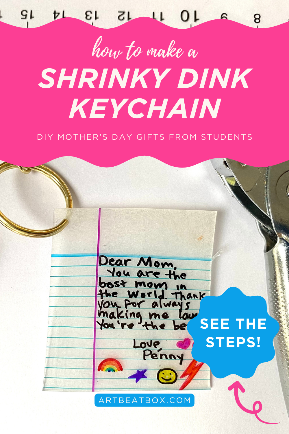 Easy DIY Mother's Day Gift Idea 2024: Shrinky Dink Key chains! — Art ...