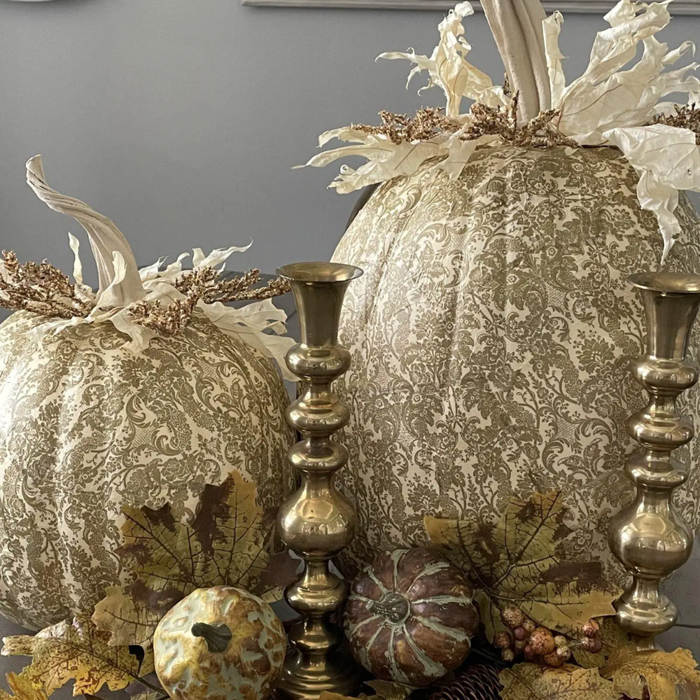 DIY Dollar Store Halloween Decorations: 37 + Foam Pumpkin Makeovers ...