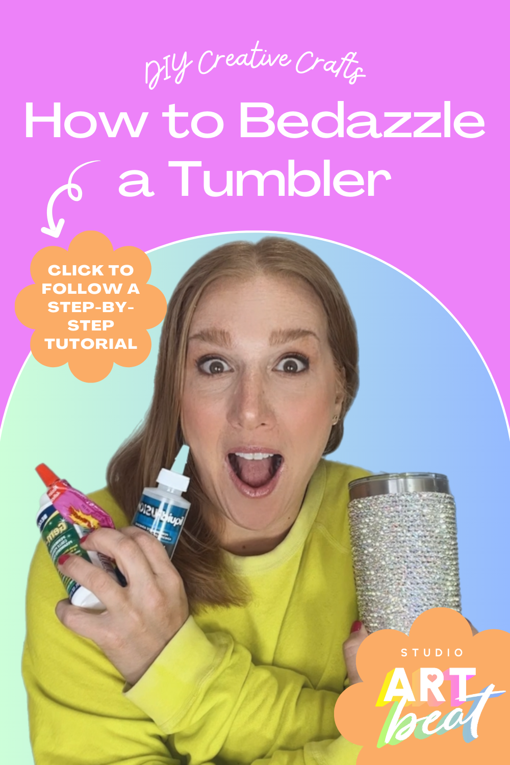 DIY Custom Bedazzled Tumbler Rhinestone Tutorial — Studio Art Beat