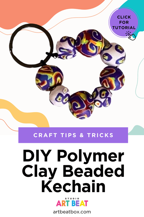 DIY Colorful Beaded Polymer Clay Keychain Tutorial — Studio Art Beat