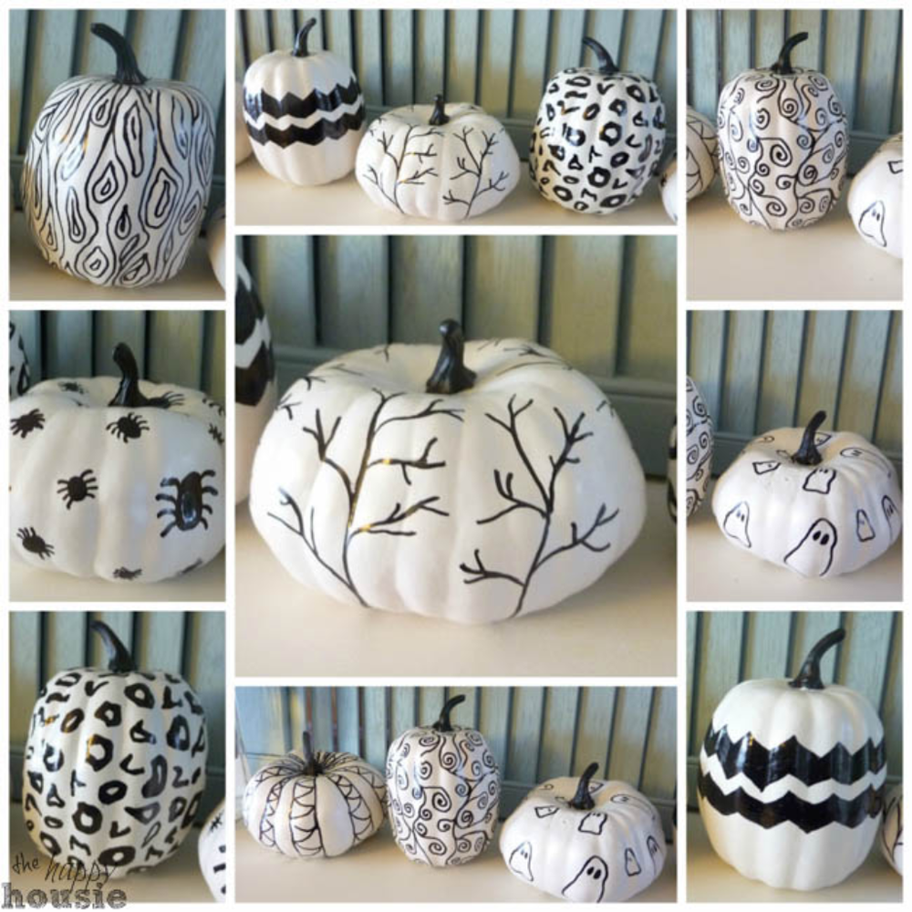 DIY Dollar Store Halloween Decorations: 37 + Foam Pumpkin Makeovers ...
