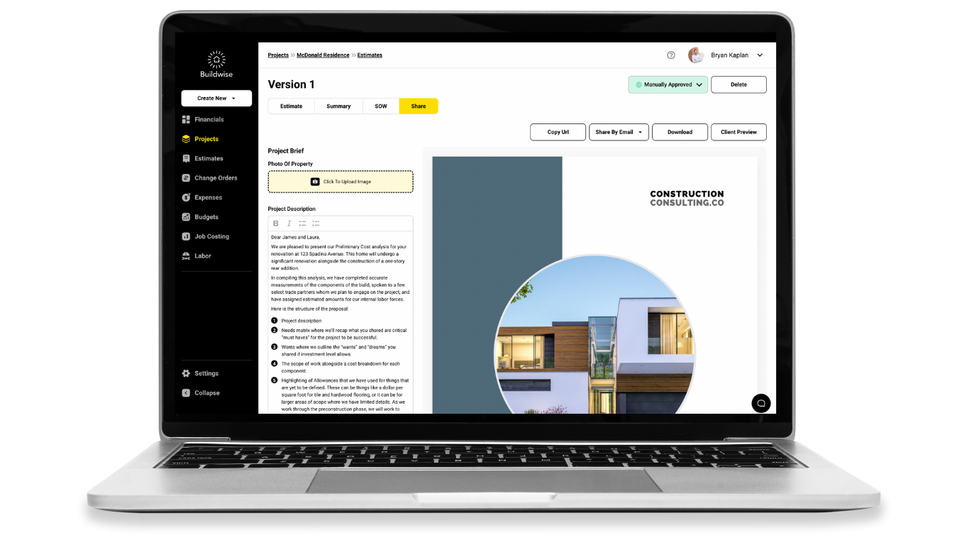 Residential Construction Estimating Software | Buildwise — Buildwise