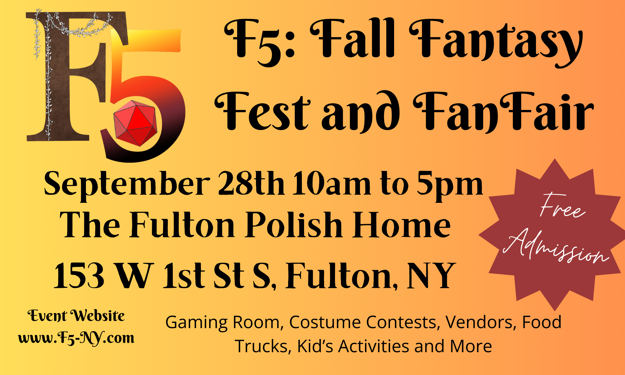 F5: Fall Fantasy Fest and FanFair