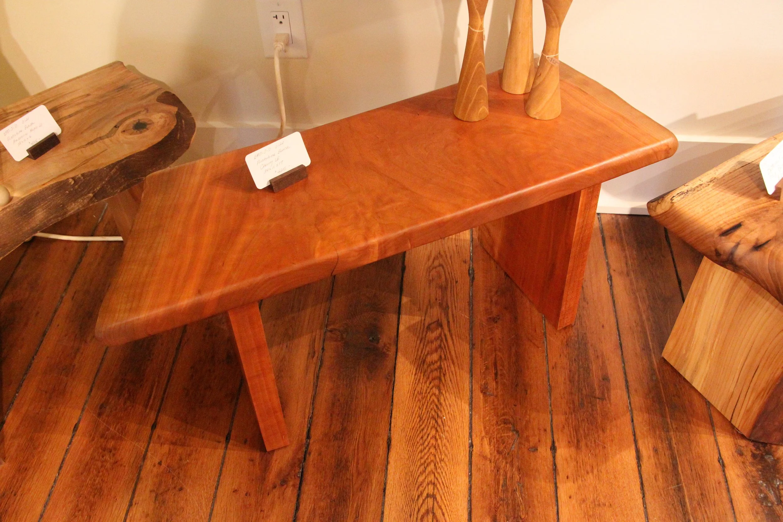Live Edge Cherry Flintstone Bench — PHOENIX HARDWOODS