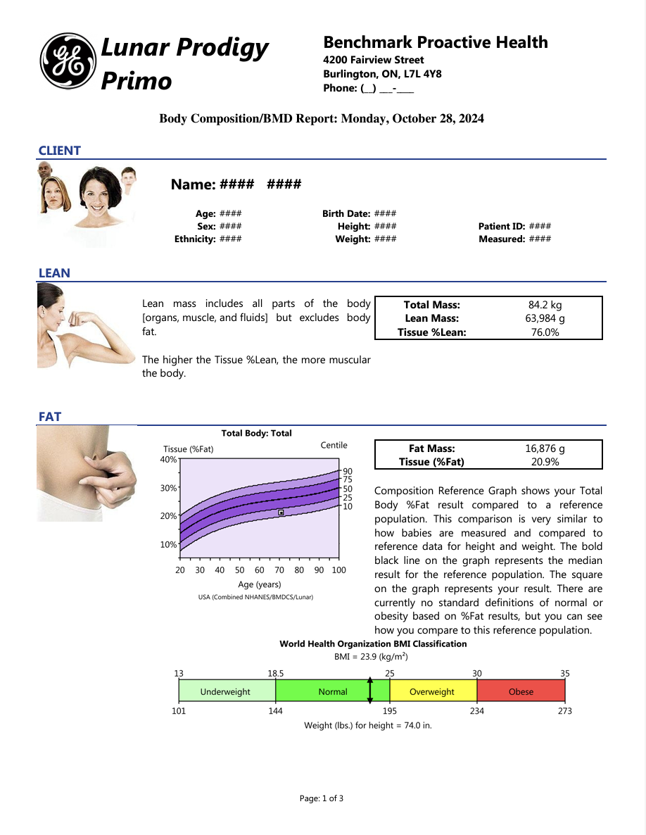 Body Composition DEXA Scan — Benchmark Proactive Health