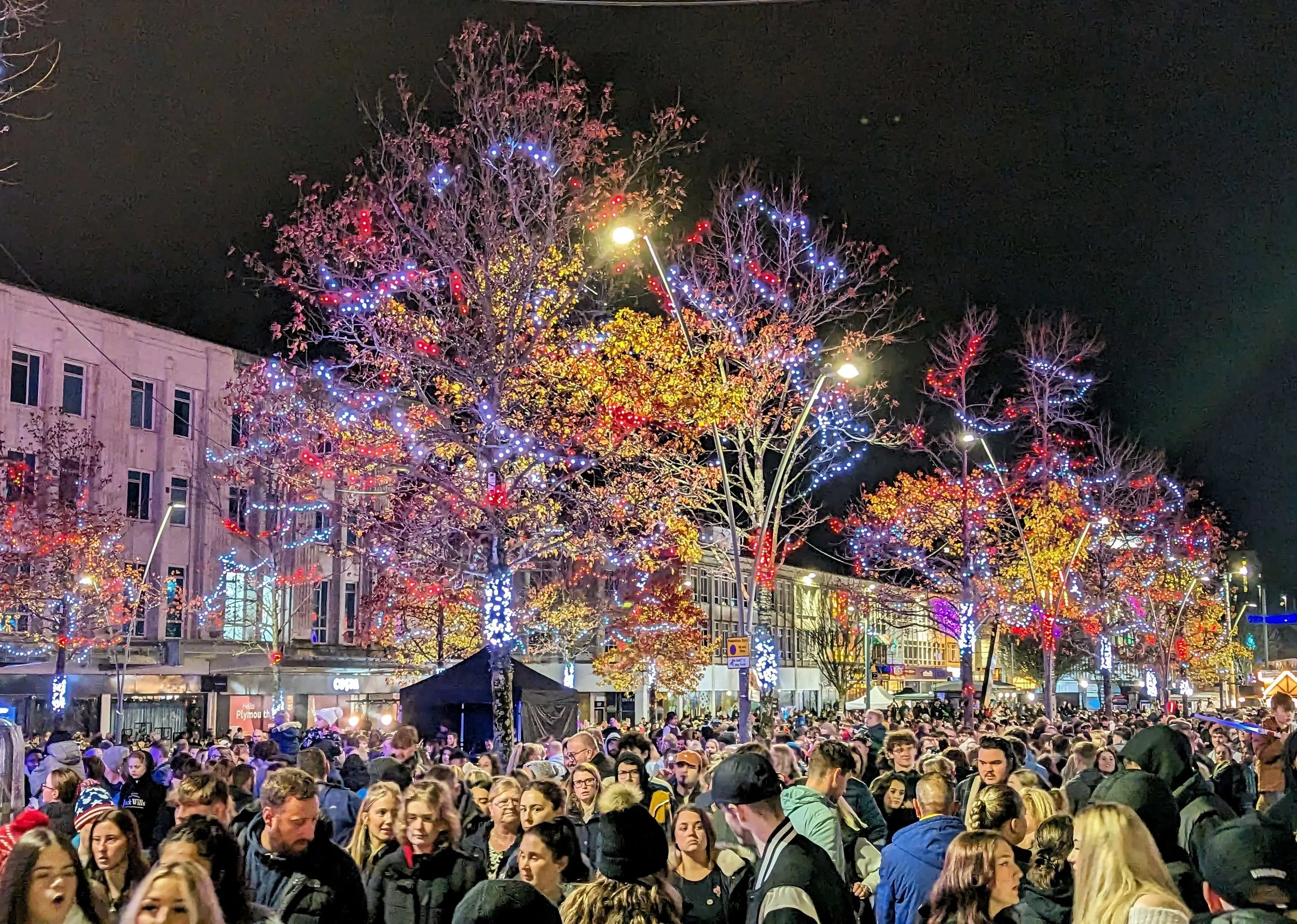 Christmas Lights Switch On Plymouth
