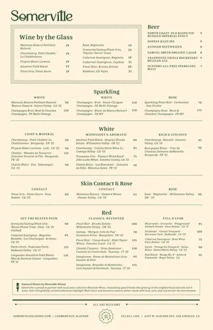 Menu — Somerville