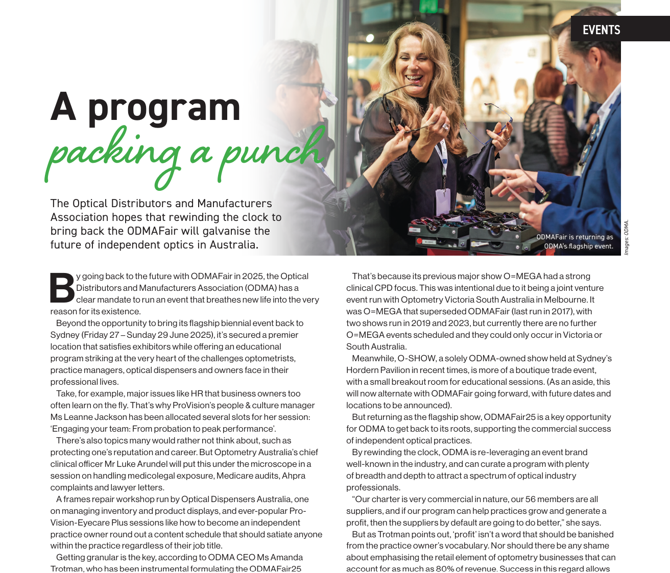 A program packing punch — ODMA Fair