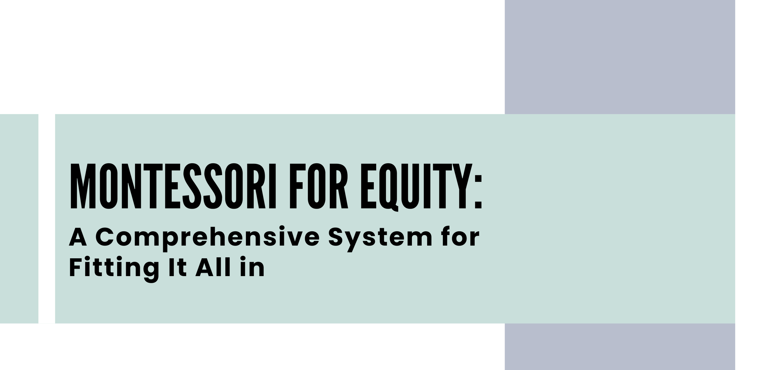 Montessori For Equity Elementary Course — Montessori For All