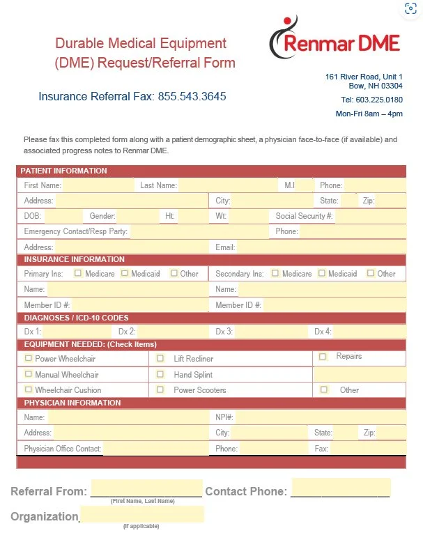 Contact Us - Renmar DME — Renmar DME