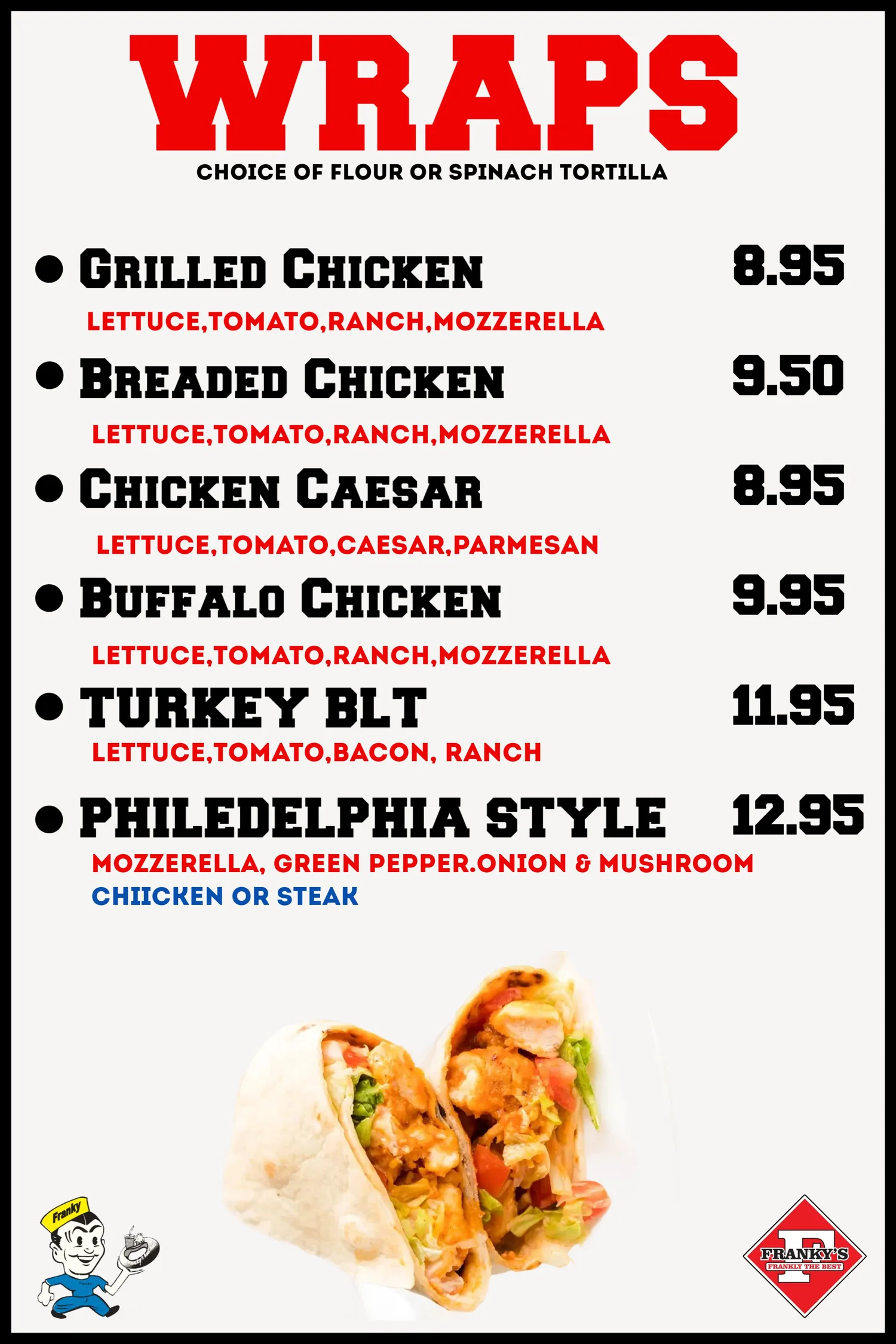 St. Charles Menu — Franky's Redhots