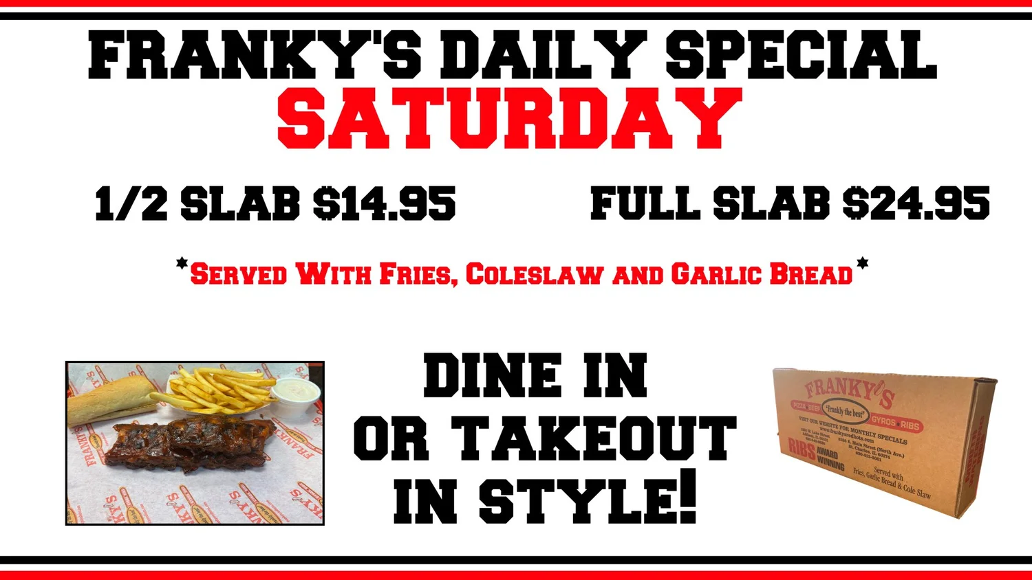 St. Charles Menu — Franky's Redhots