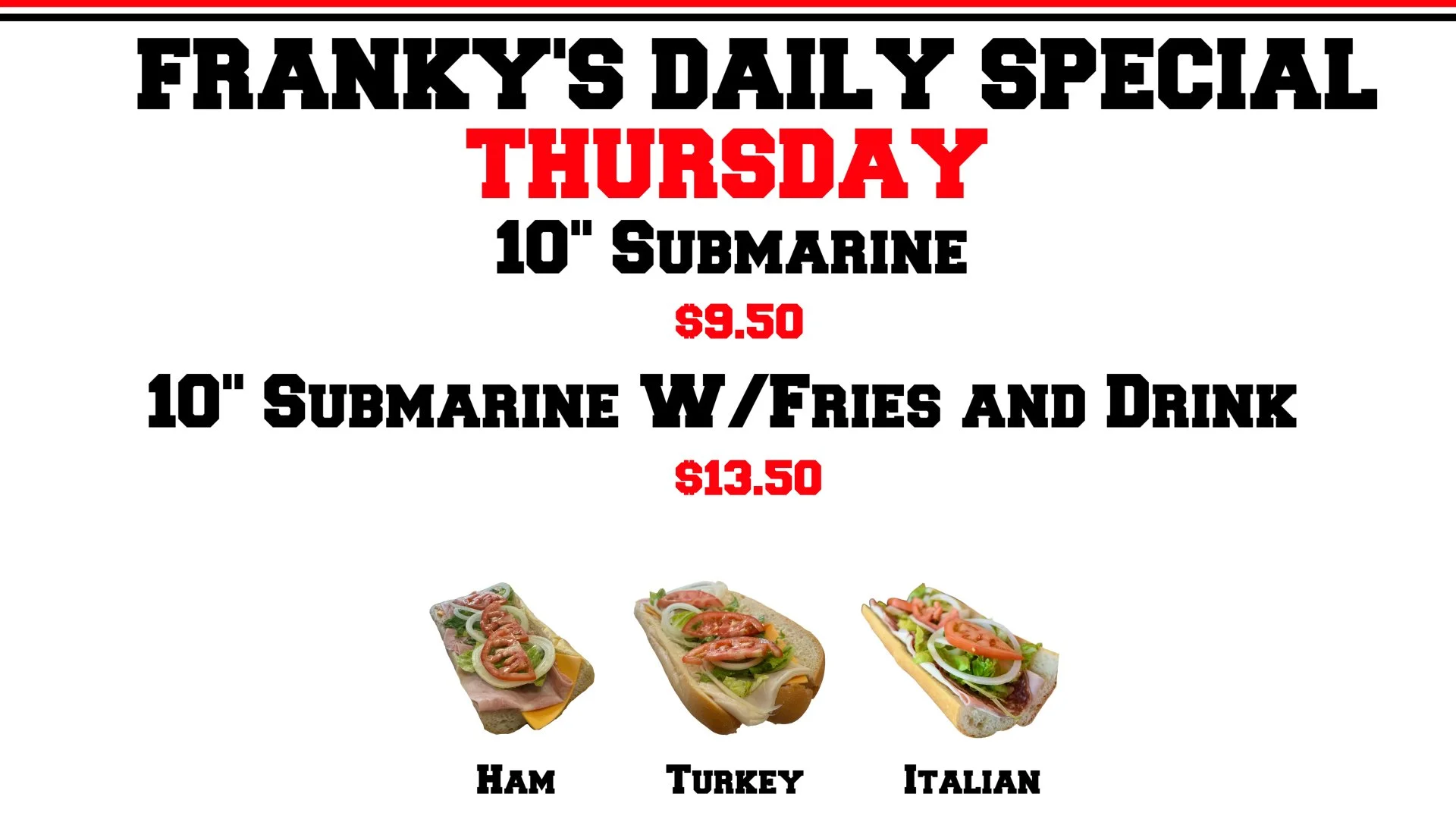 St. Charles Menu — Franky's Redhots