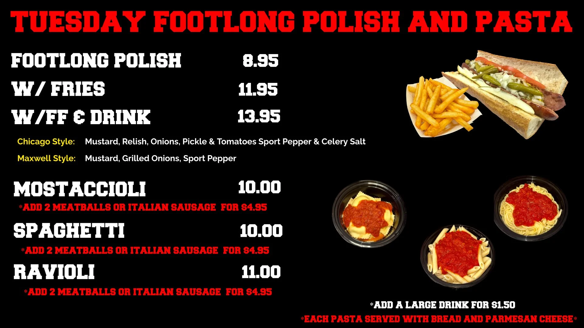 St. Charles Menu — Franky's Redhots