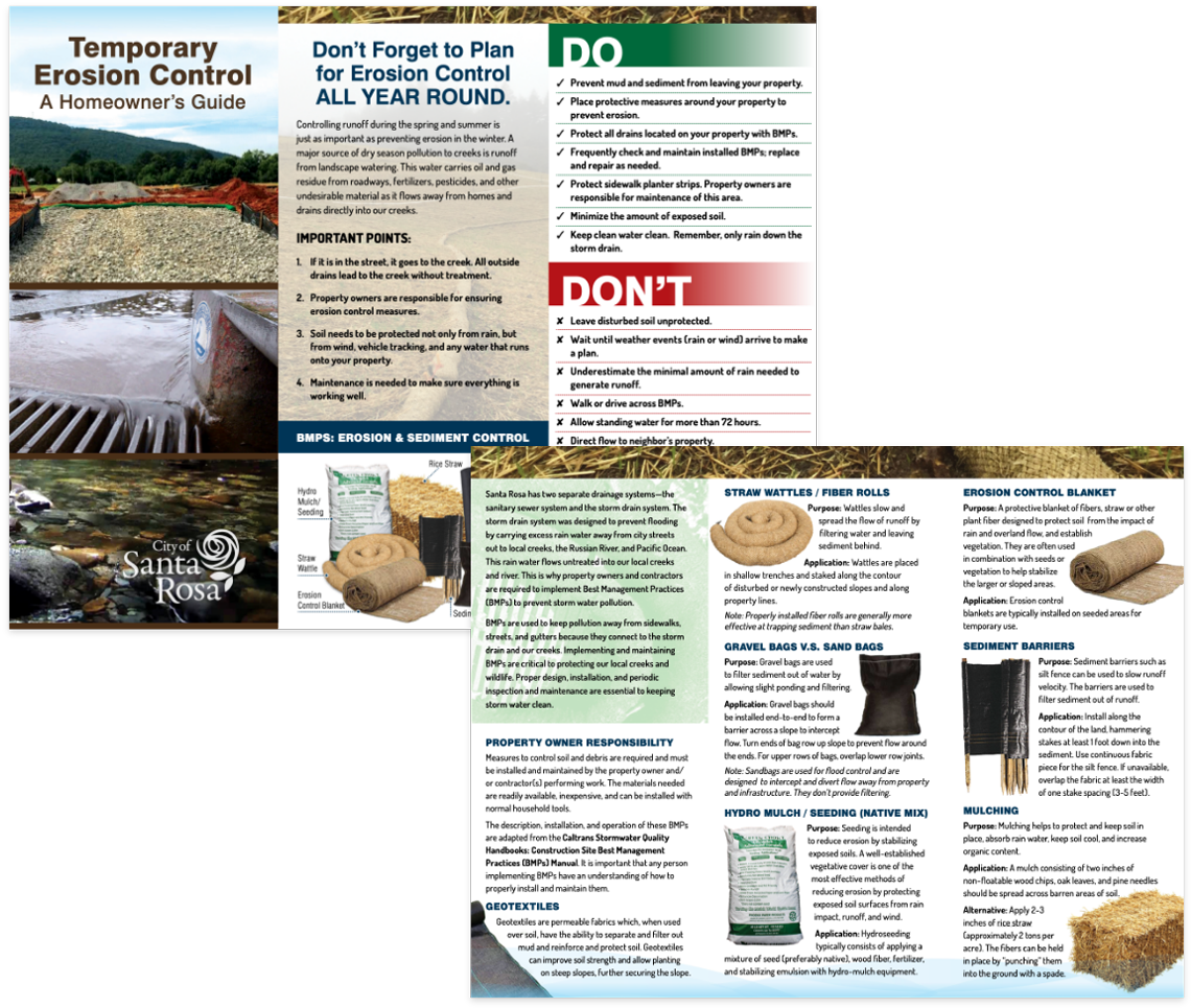 Temporary Erosion Control — Streets to Creeks