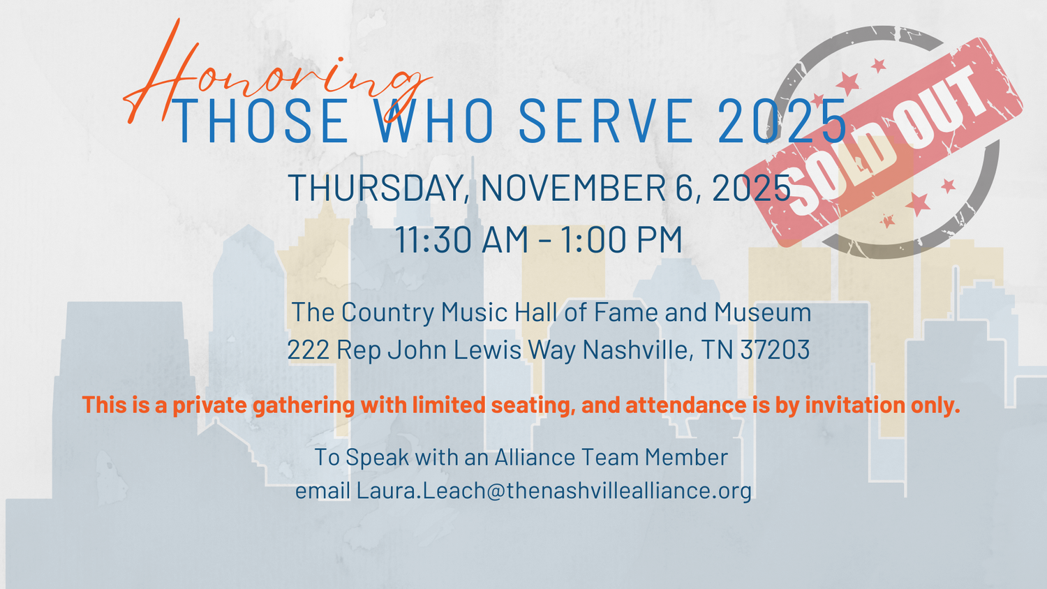 Honoring Those Who Serve 2025 — thenashvillealliance.org