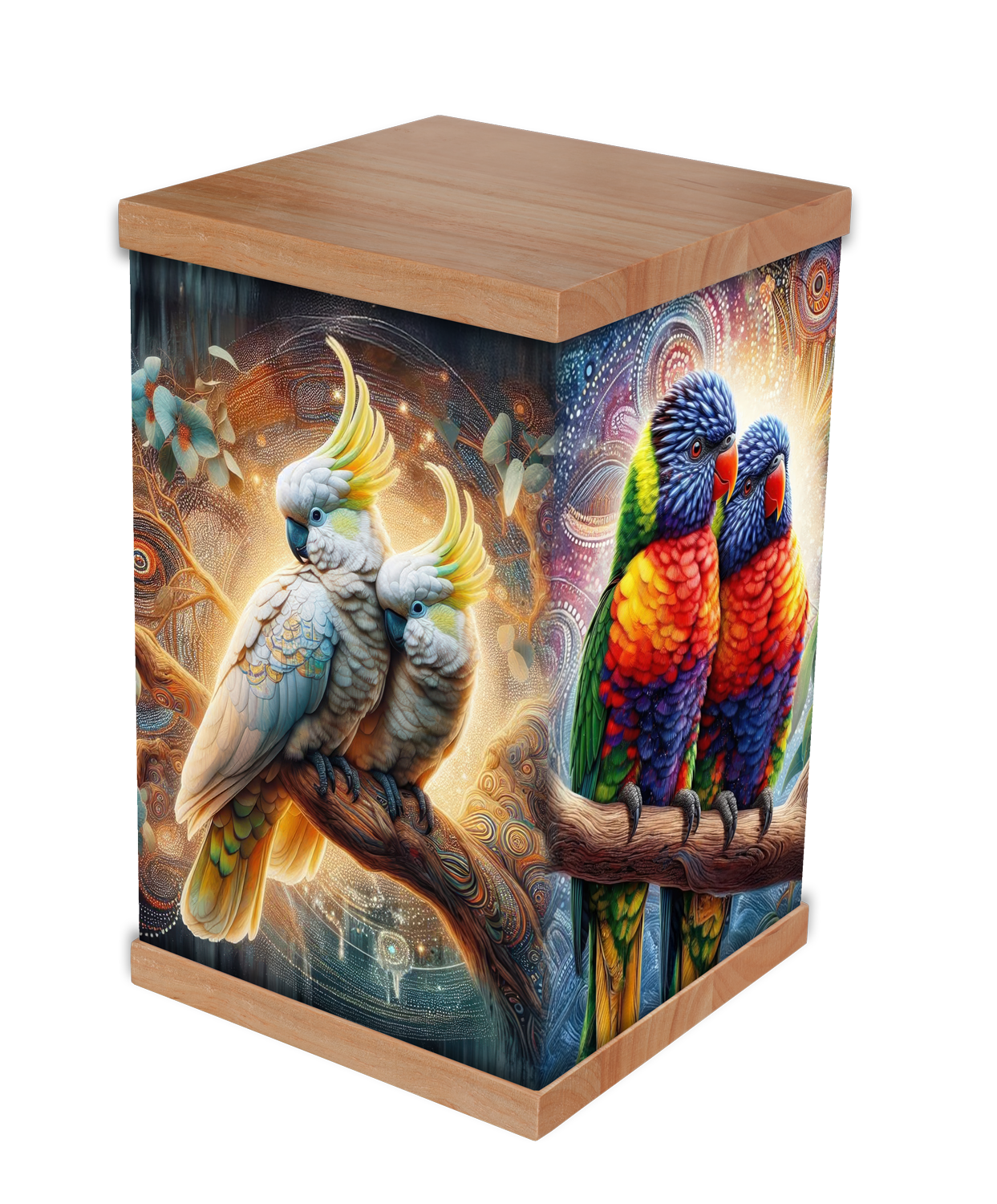 Australian Birds V1 Cremation Urn — Rapt In Memories
