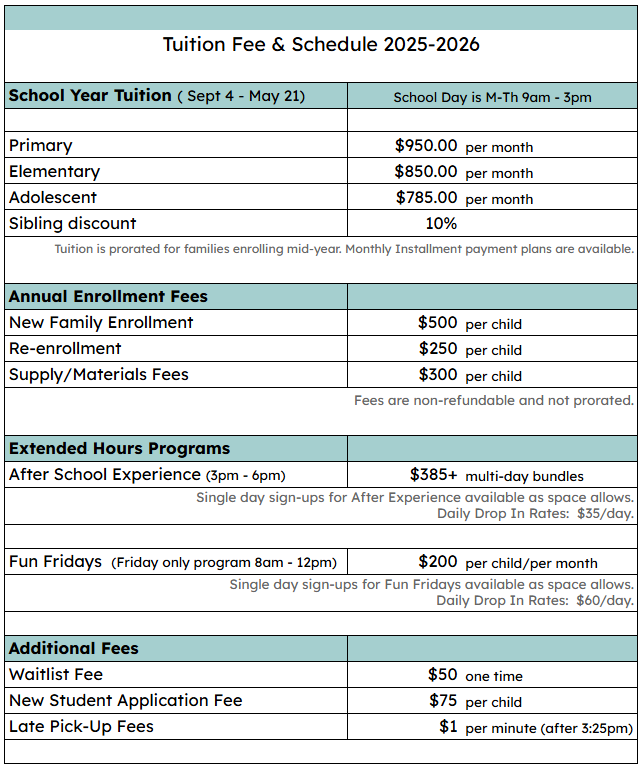 Tuition Rates & Fees | Discover Flexible Options — Cosmic Roots