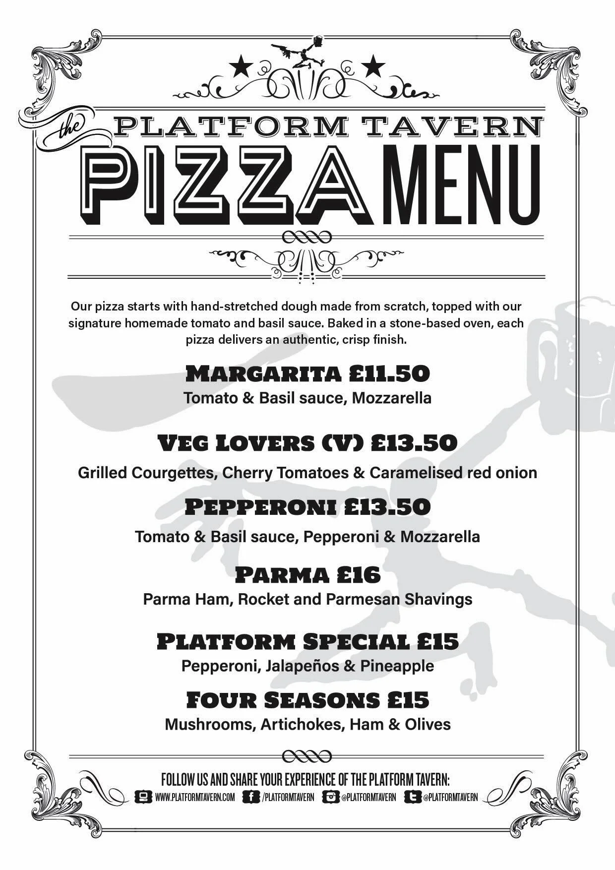 Our Menu — The Platform Tavern