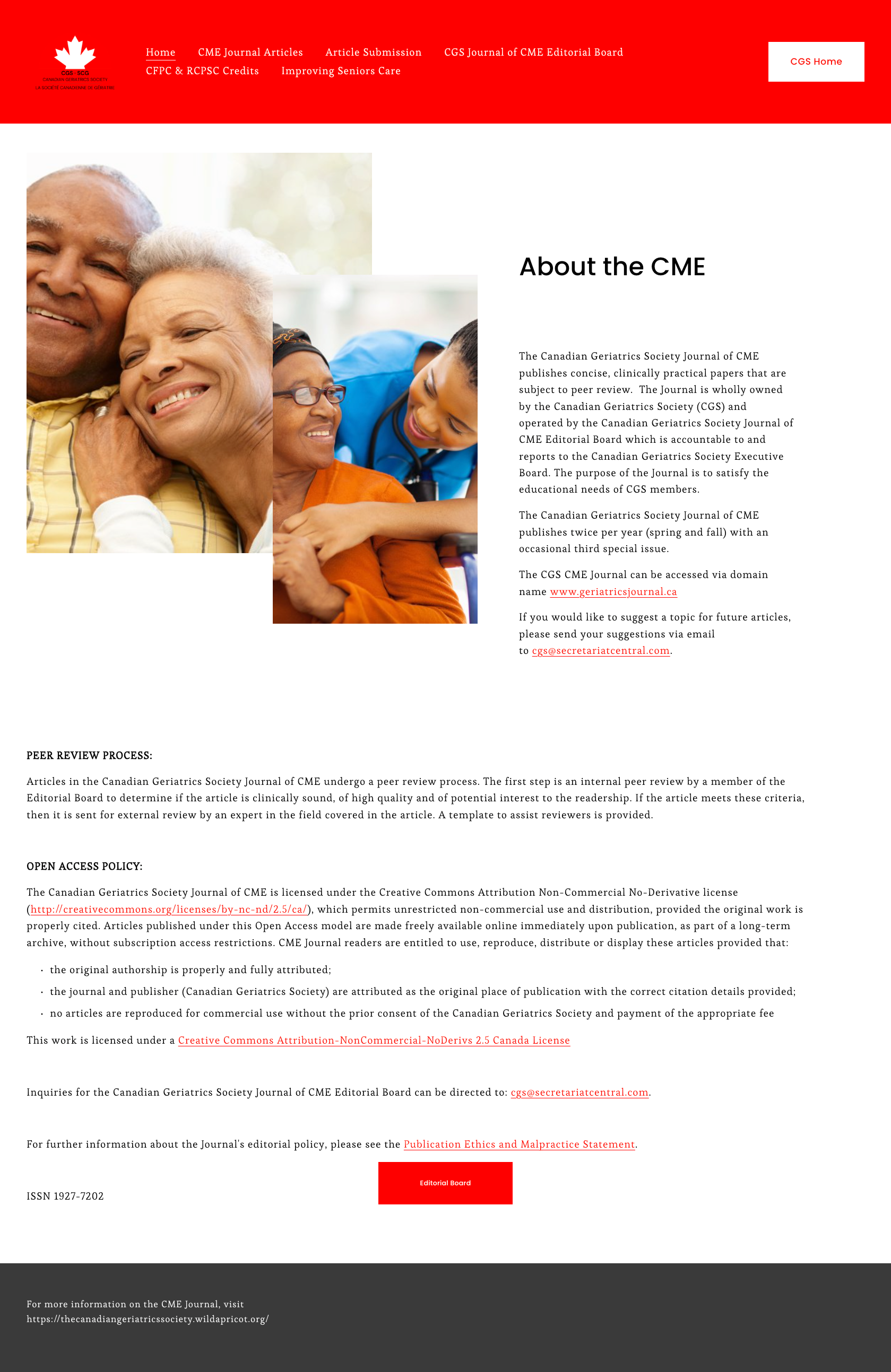 Continuing Medical Education Journal — Canadian Geriatrics Society