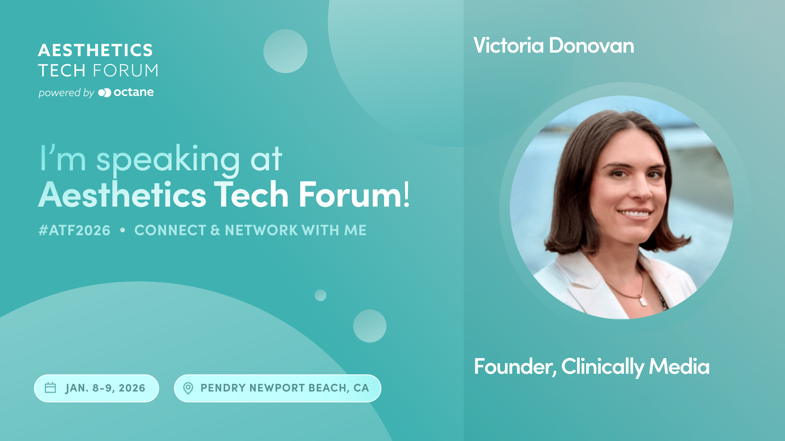 Victoria Donovan to Speak at Aesthetics Tech Forum 2026 — Clinically Media
