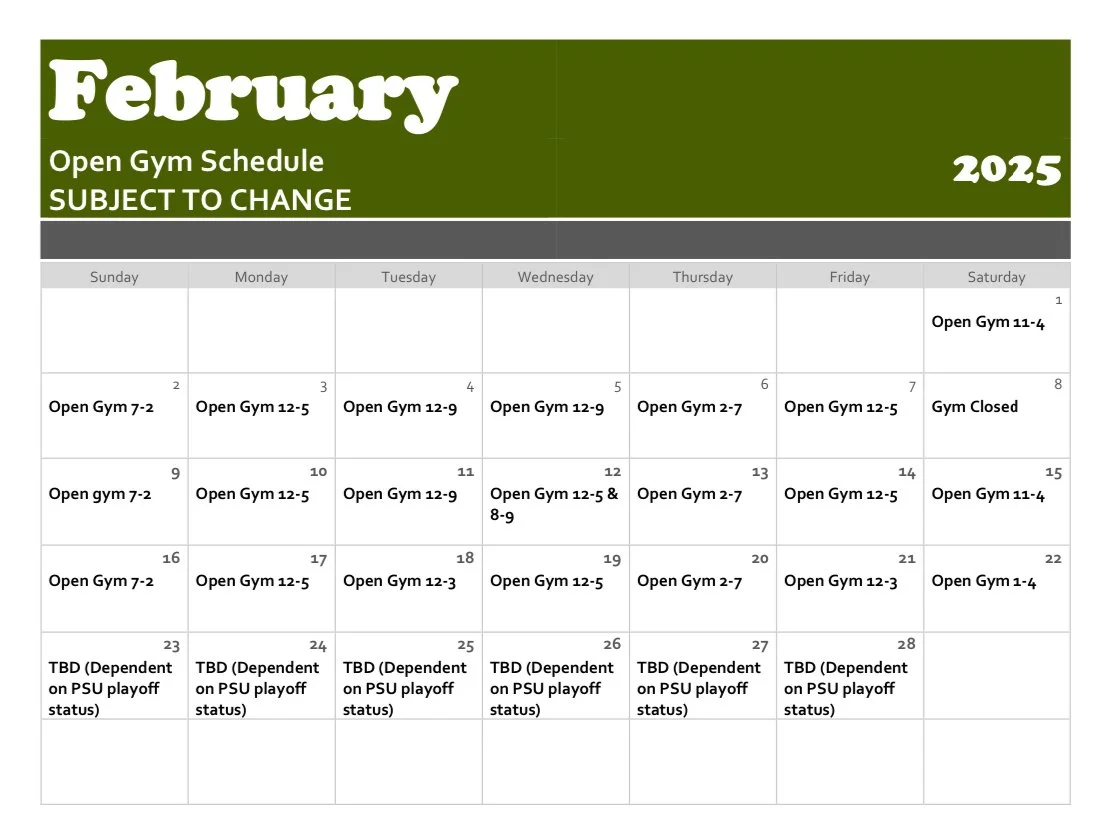 Schedules — The Buhl Club