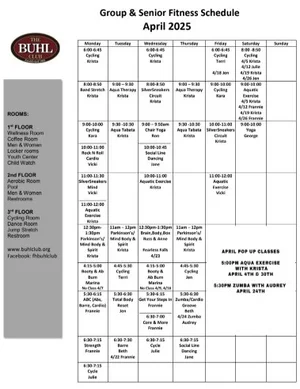 Schedules — The Buhl Club