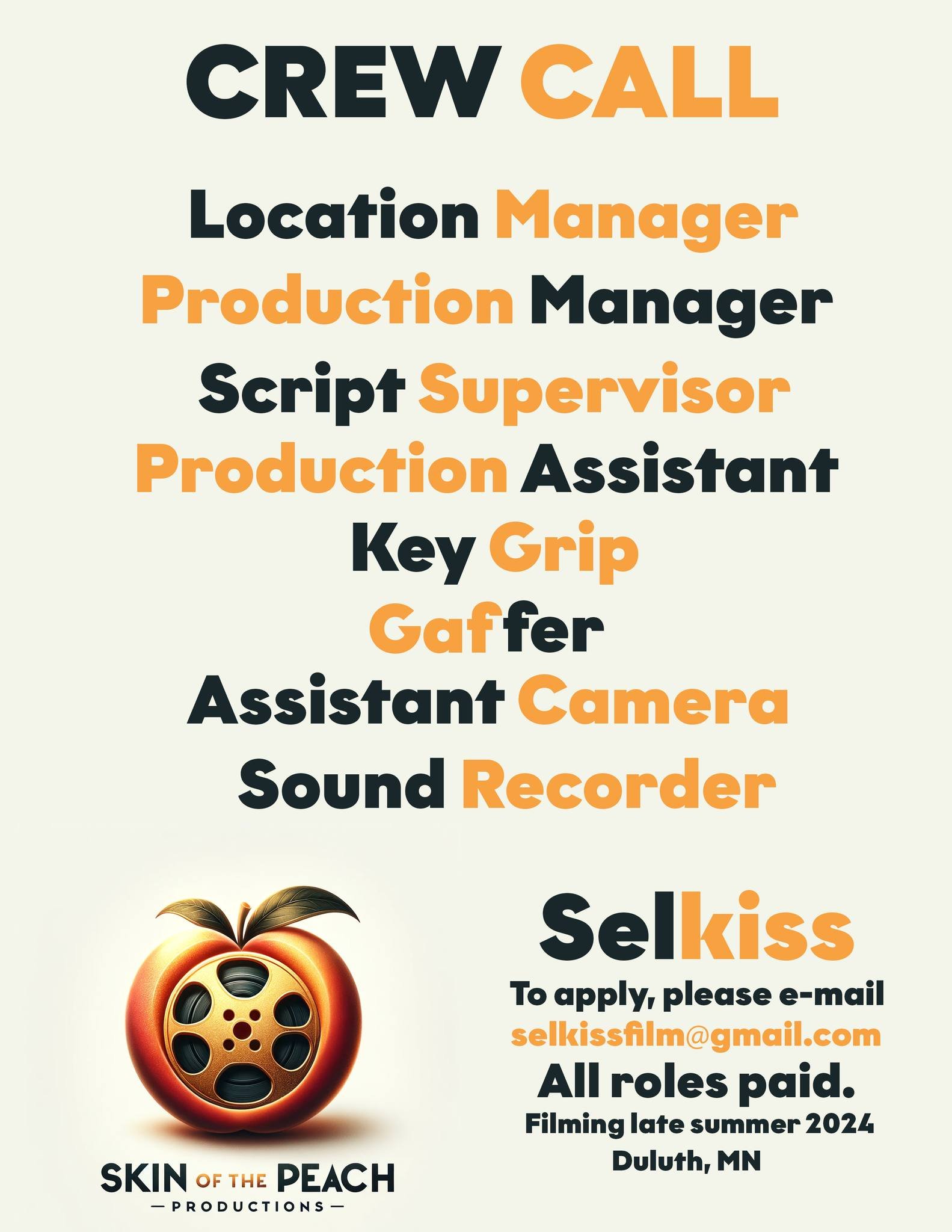 Pre-Production — Skin of the Peach Productions