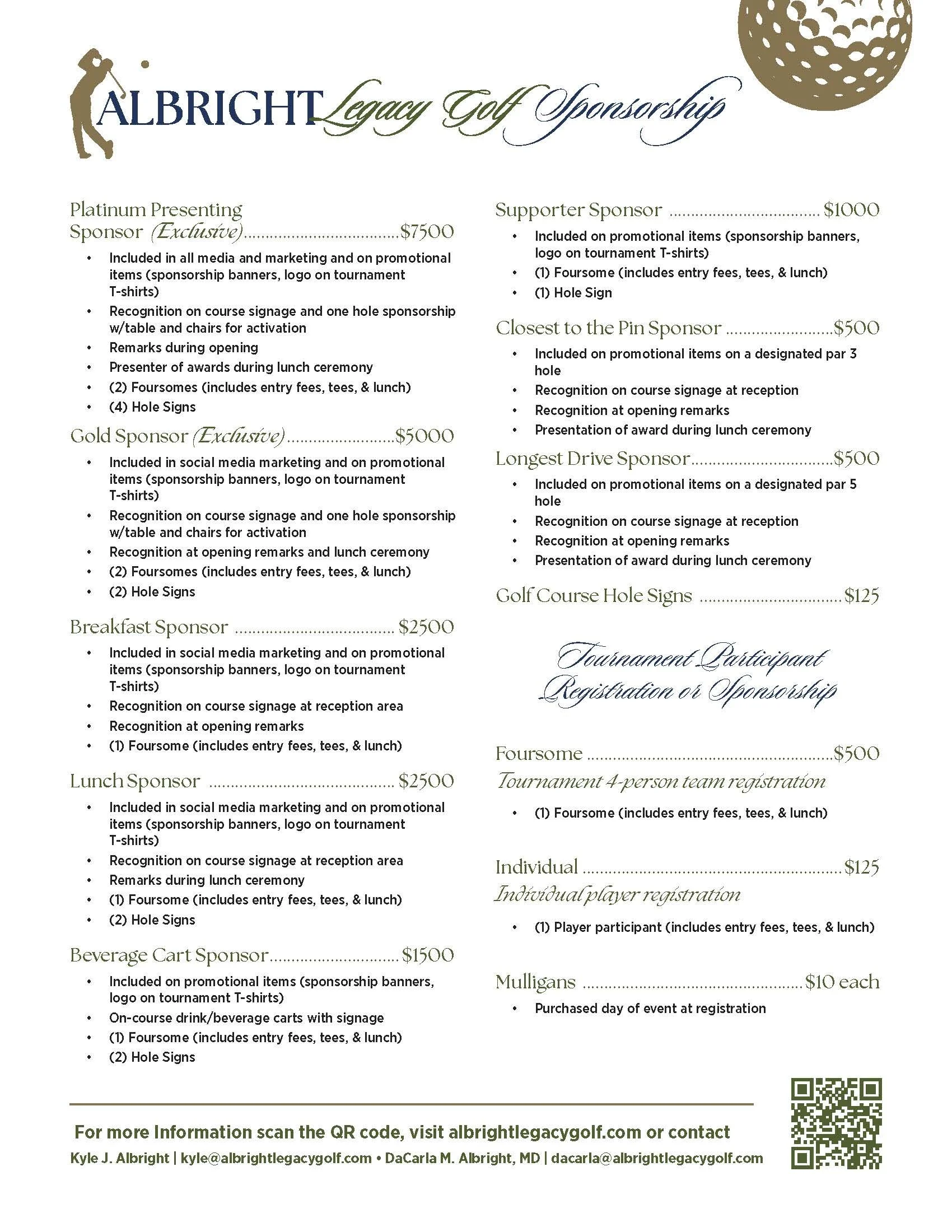 Albright Legacy Golf