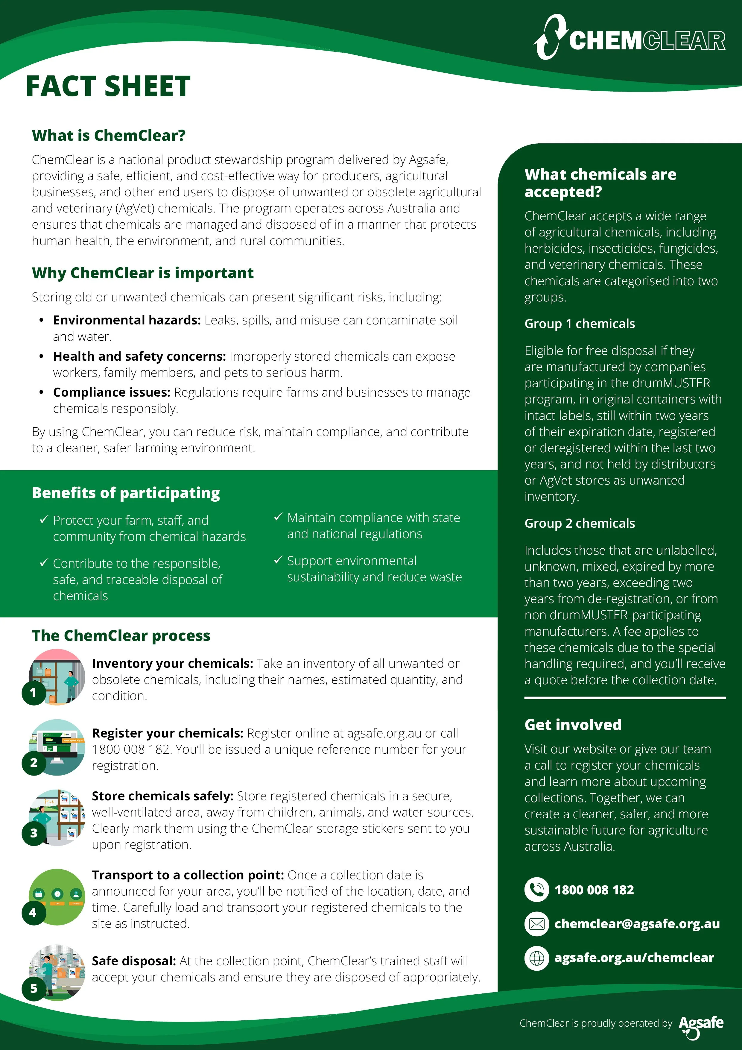 ChemClear resources | Tools for safe chemical disposal — Agsafe
