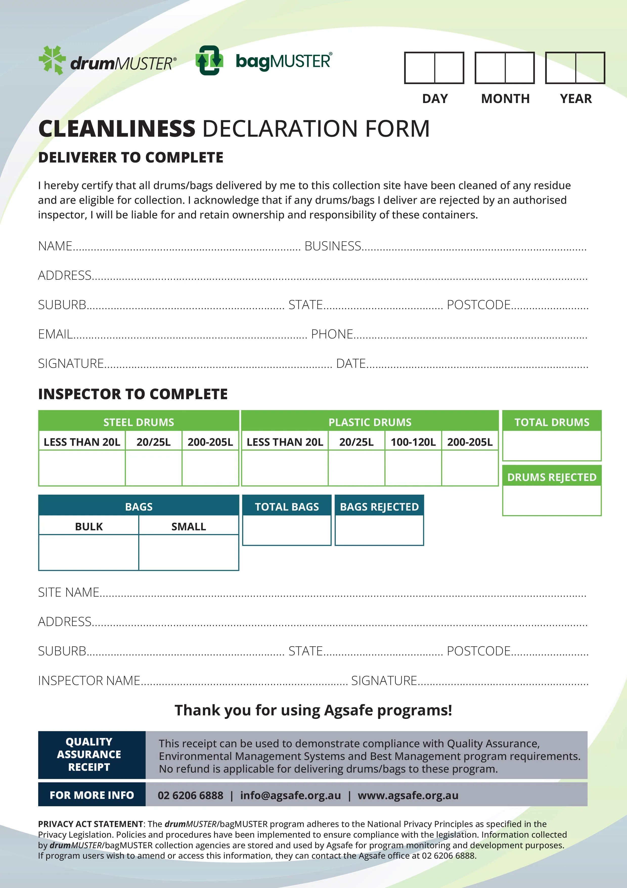 drumMUSTER resources | Tools for recycling success — Agsafe