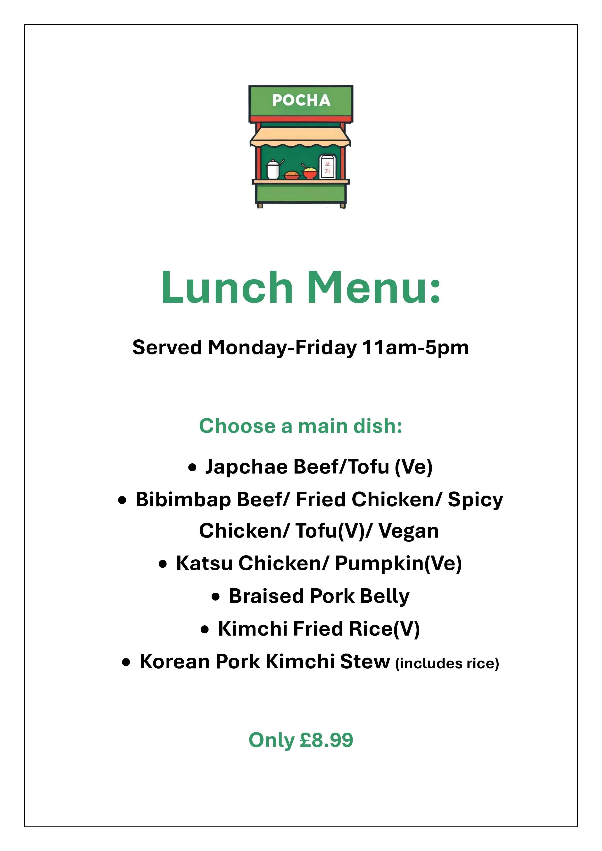 Menu — Pocha Bristol