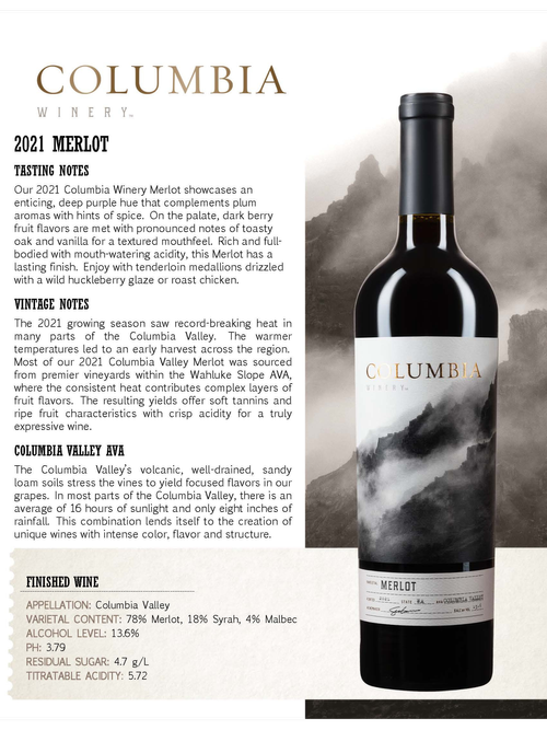 TRADE — Columbia Winery