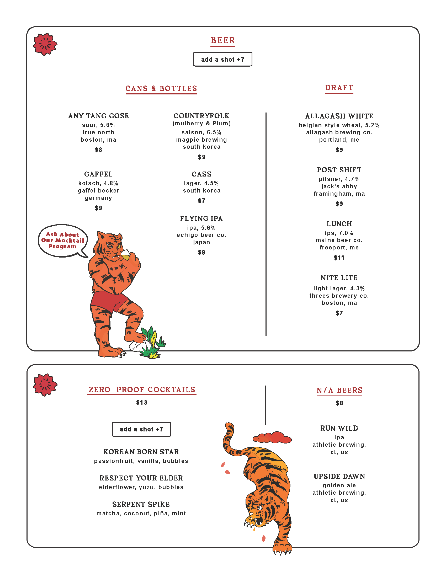 Seaport Boston Menu! — Nowon