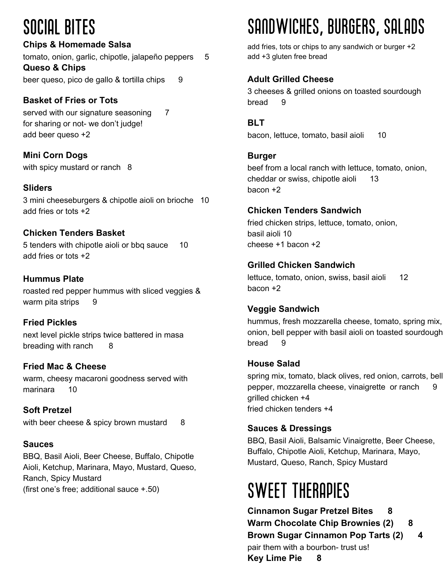 Menu — Remedy