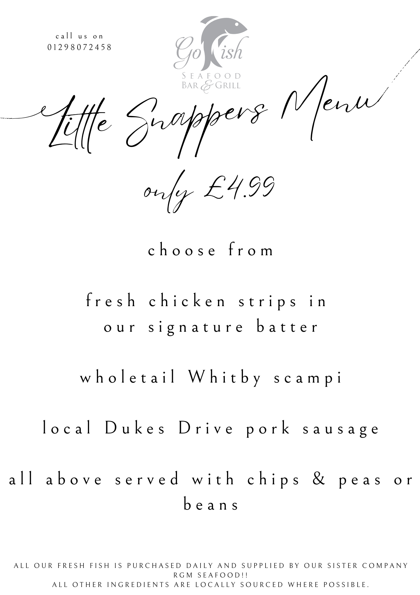 Menu — GoFish Seafood, Bar & Grill