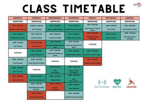 Classes — @Worle Centre