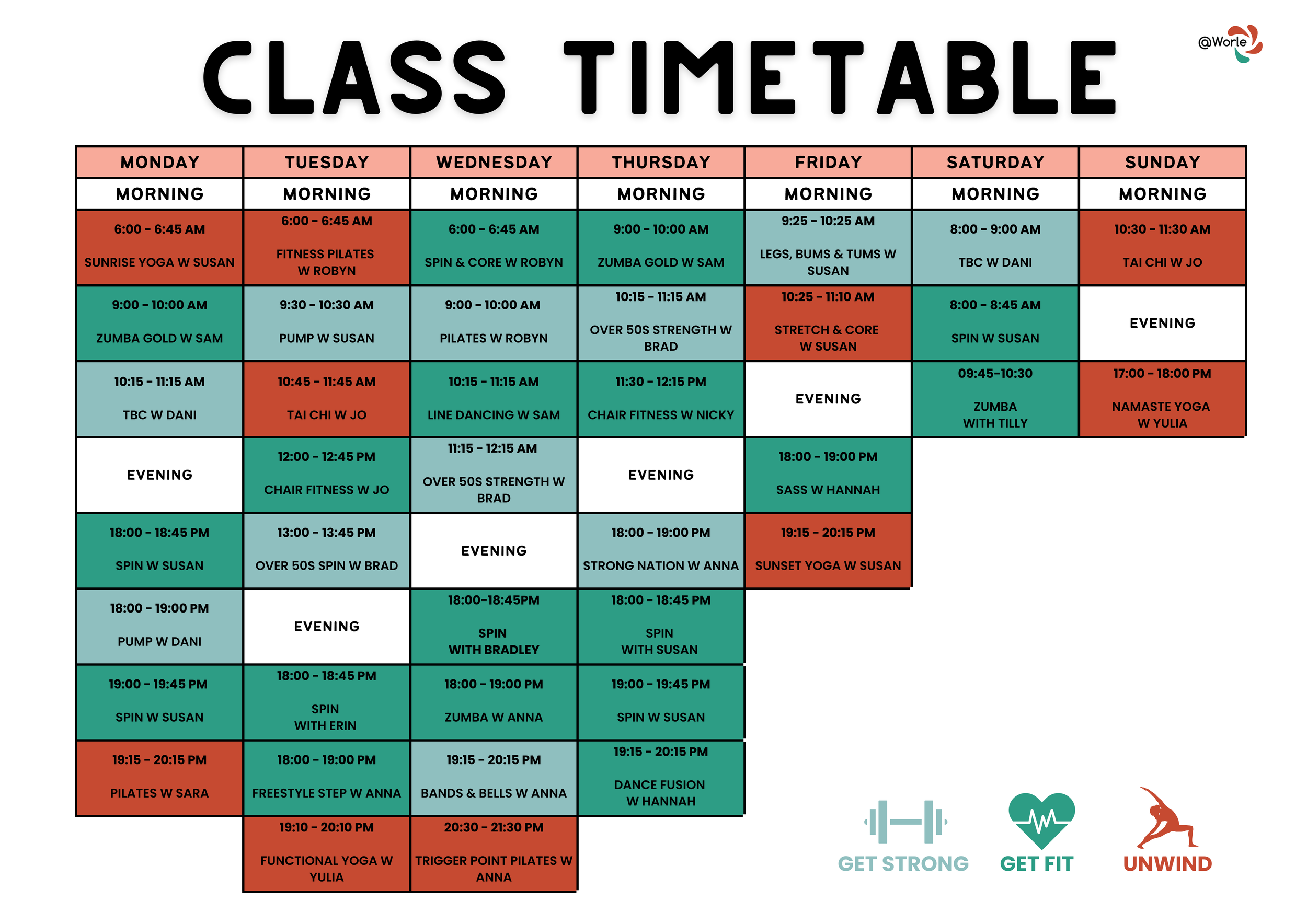 Classes — @Worle Centre