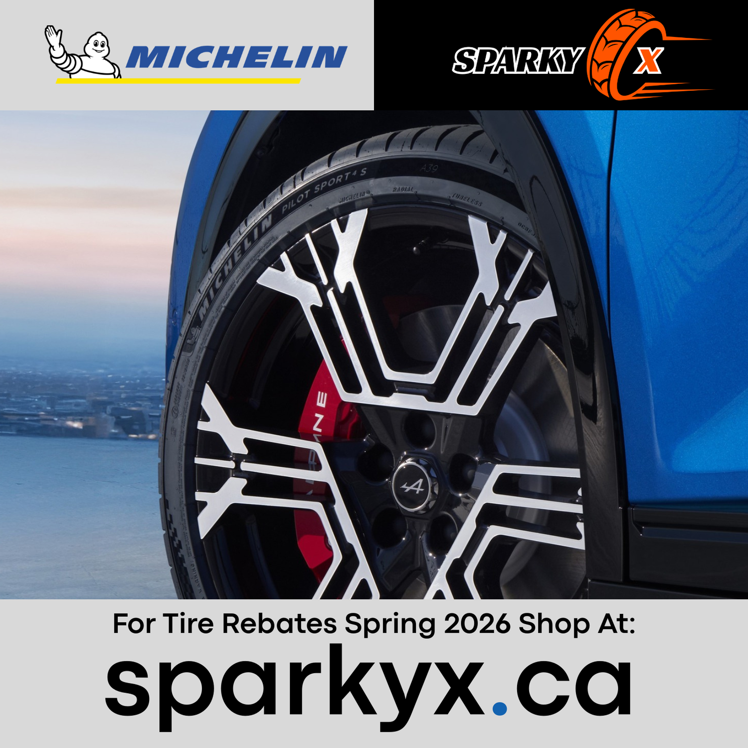 Get $100 Back on Michelin - Spring 2026 Tire Rebates | Sparky X