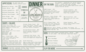 MENUS — LONGBRANCH BAR + GRILL