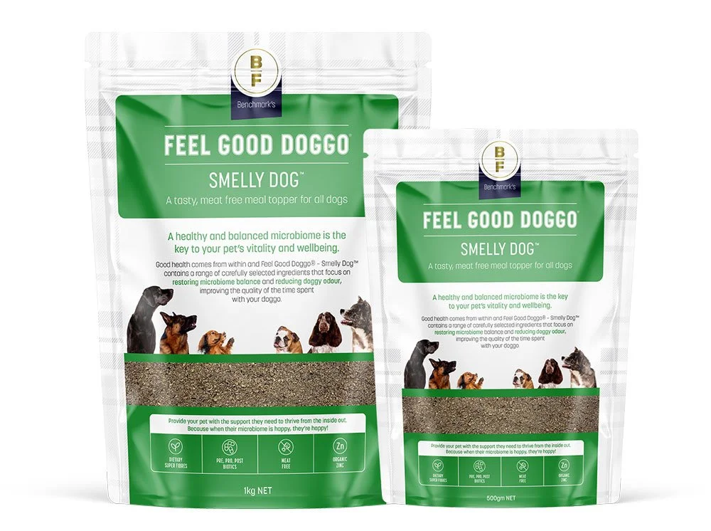 Smelly Dog | Dog Food Supplement | Feel Good Doggo
