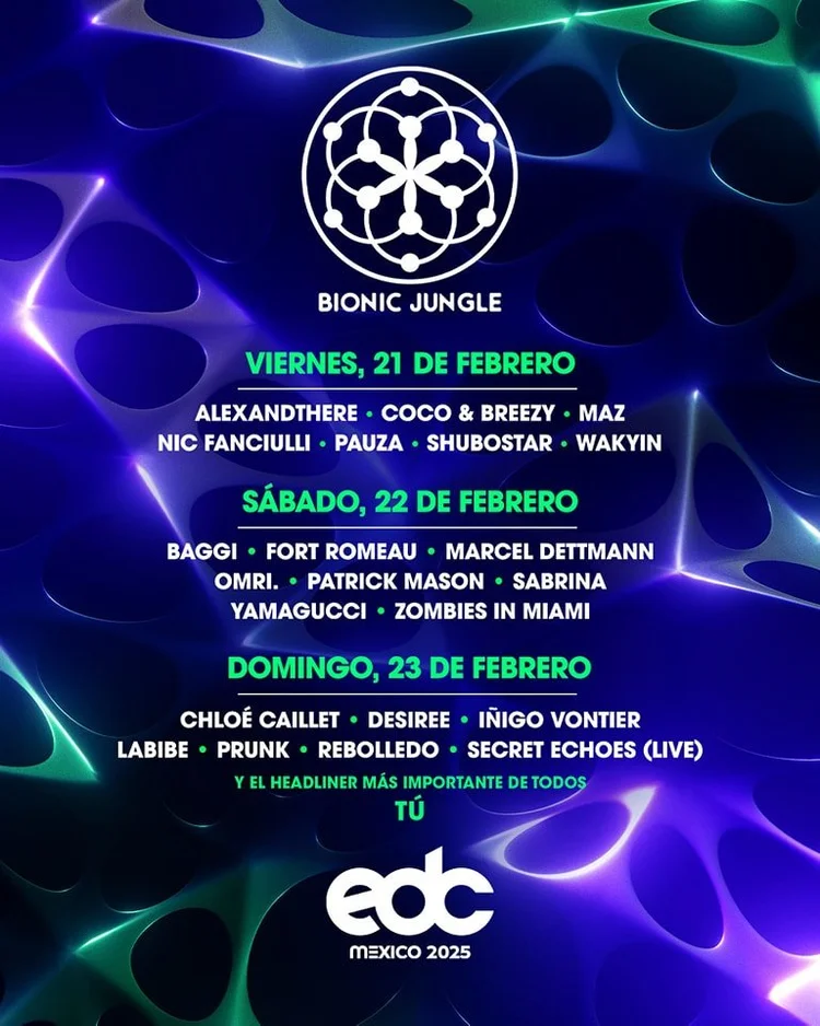 Conoce el line up por día de cada escenario de EDC México 2025 — Festivales y música electrónica